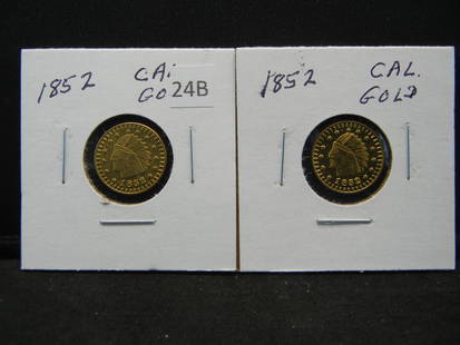 (2) Clad California Gold Tokens