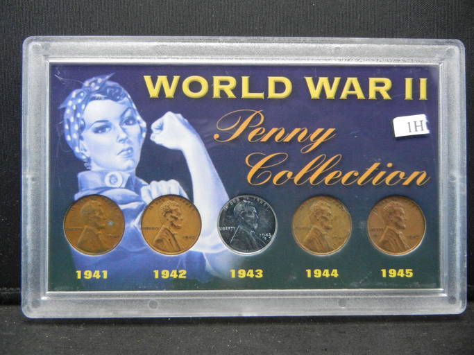 Wwii Shell, Steel, Copper Penny Collection