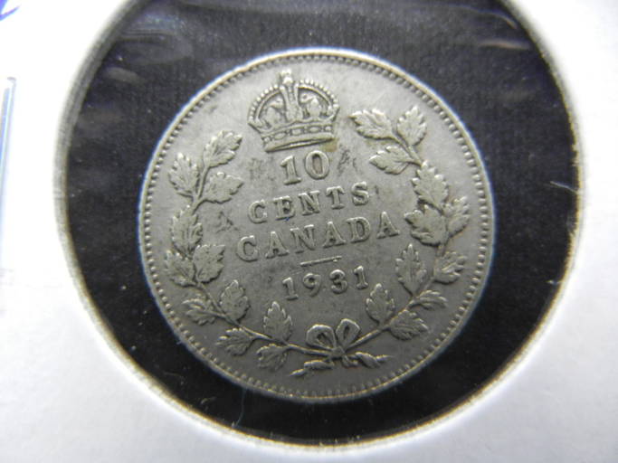 1931 Canada Dime. Xf.