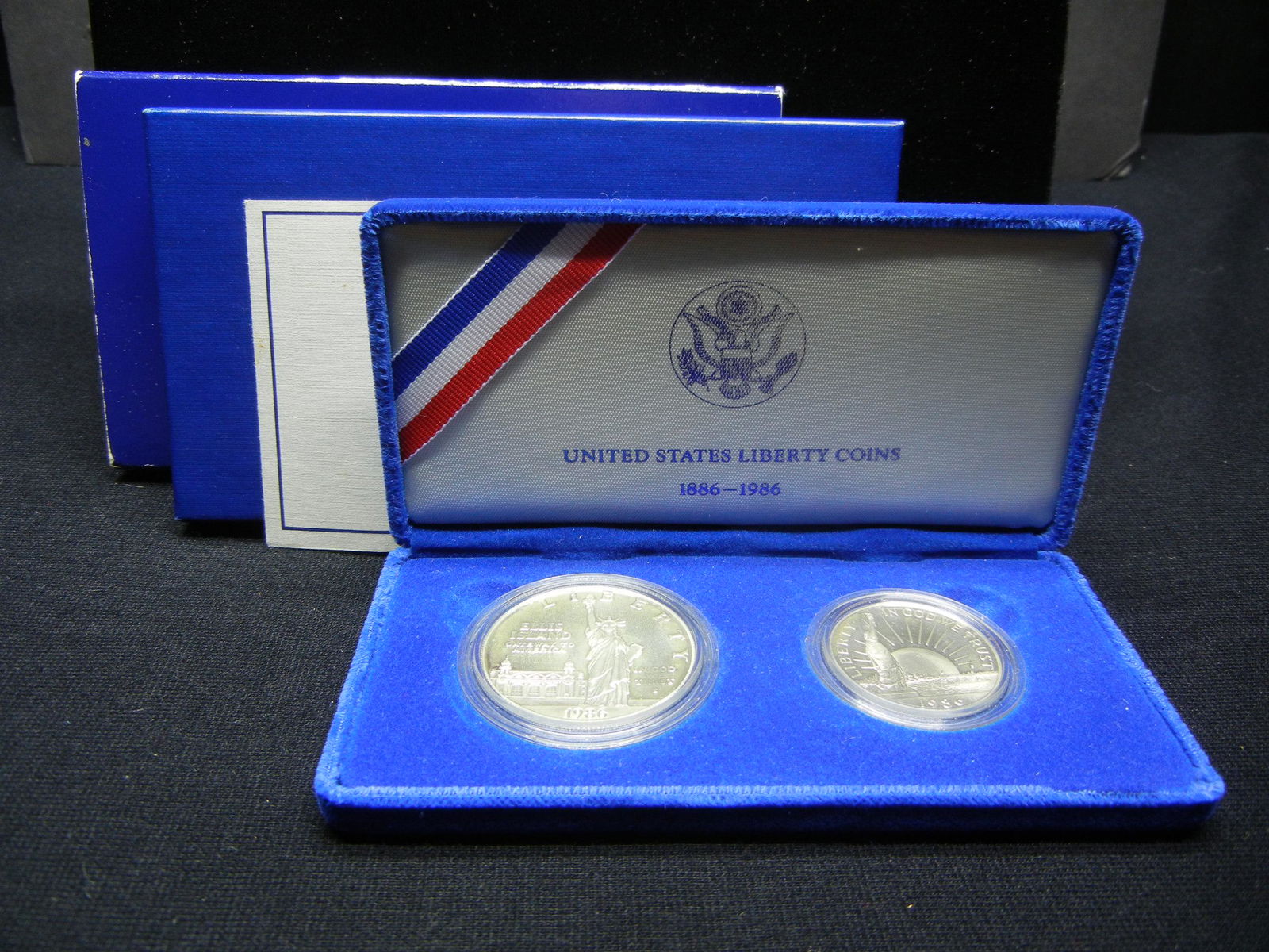 1986 United States Statue Of Liberty 2 Coin Proof Set