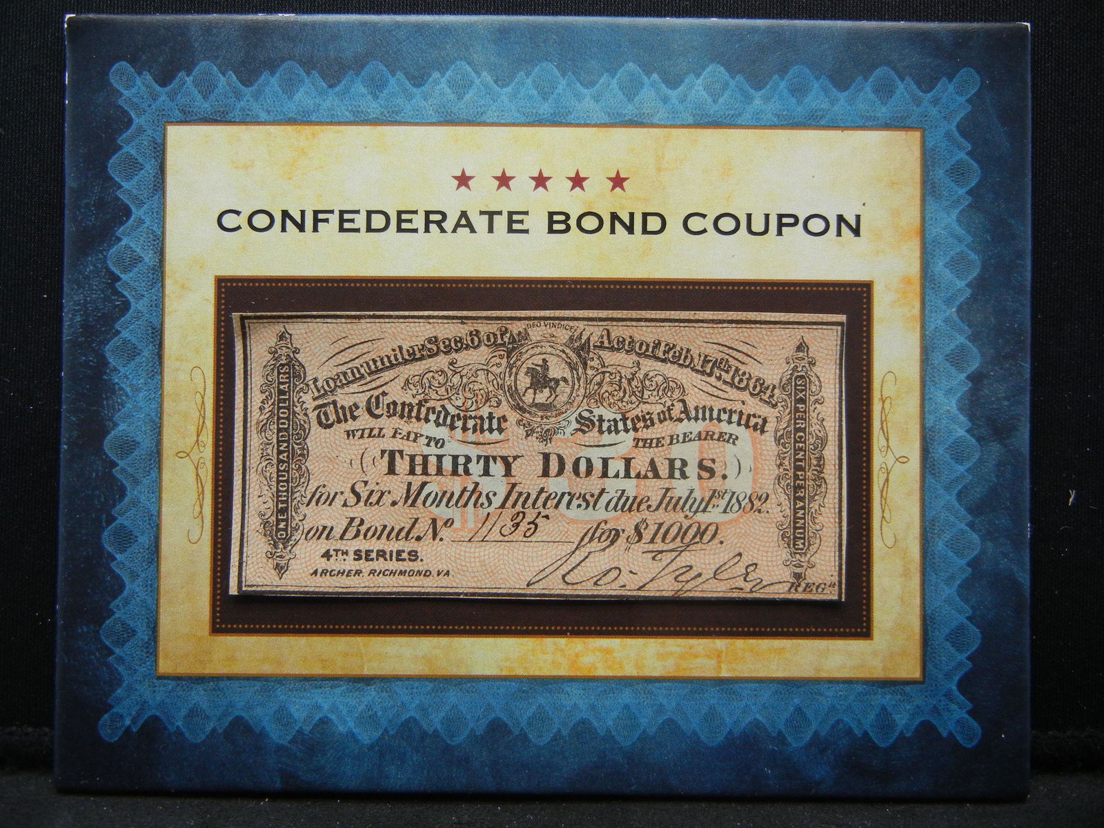 1882 Confederate Thirty Dollar Bill - Dec 10, 2019 | Richard L. Edwards ...