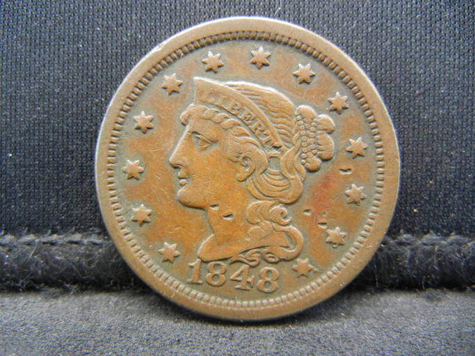 1848 Large Cent Xf Details
