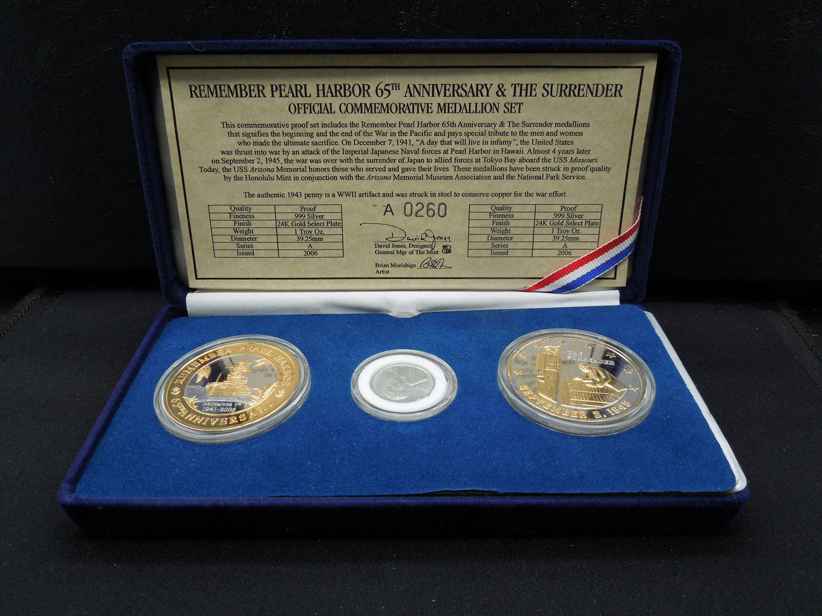 65th Anniversary Of Pearl Harbor .999 Silver Coin And