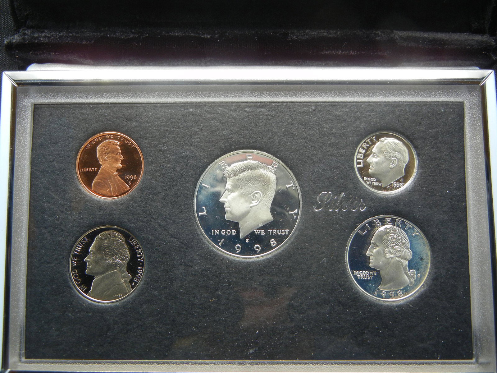 1998 Premier Silver Proof Set W/coa