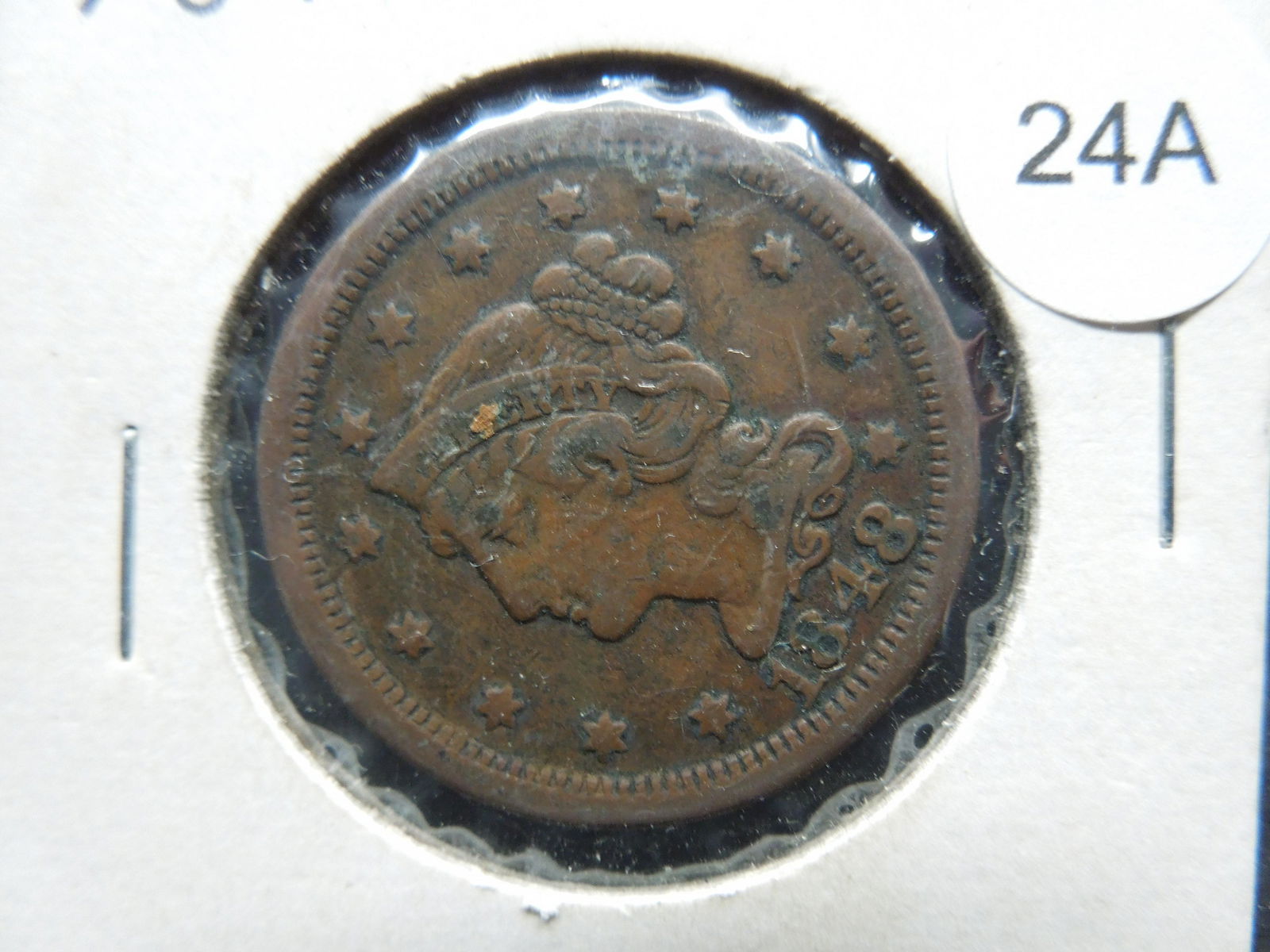 1848 Large 1c. Fine.