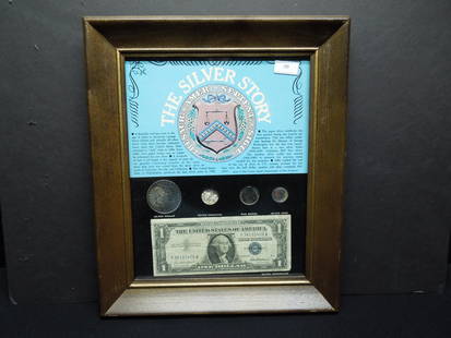 Framed Silver Standard And The Silver Story Coins