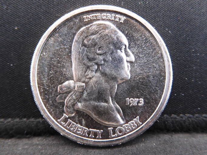 1973 Liberty Lobby One Silver Eagle , 1 0z. .999 Fine
