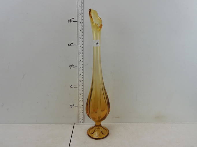 16" Amber Bud Vase