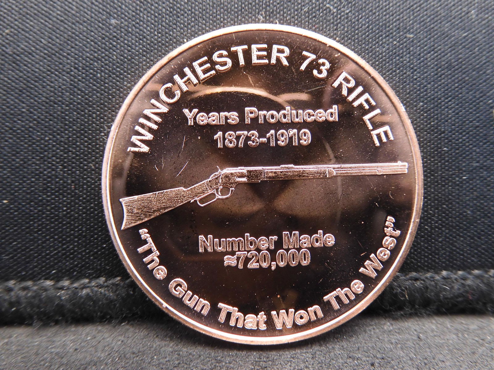 Winchester Model 73 .999 Pure Copper Coin