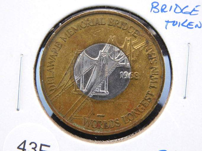 1968 Delaware Memorial Bridge Token. Bi Metal.