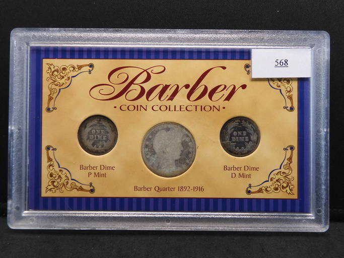Barber Coin Collection Collectors Board