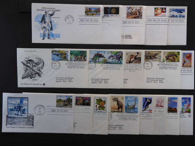 18 Each 1990's "first Day Issue" Cards