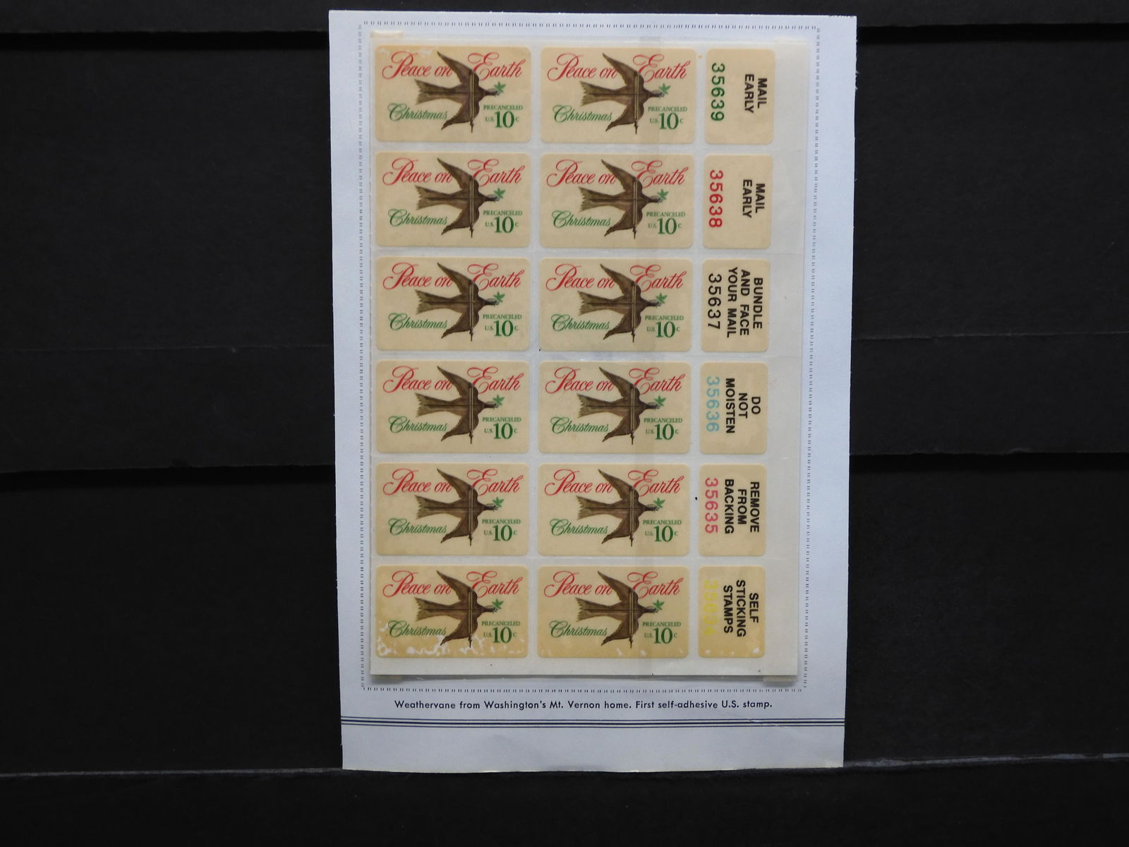 Vintage Unused Postage Stamps 1973 1st Self Adhesive Us