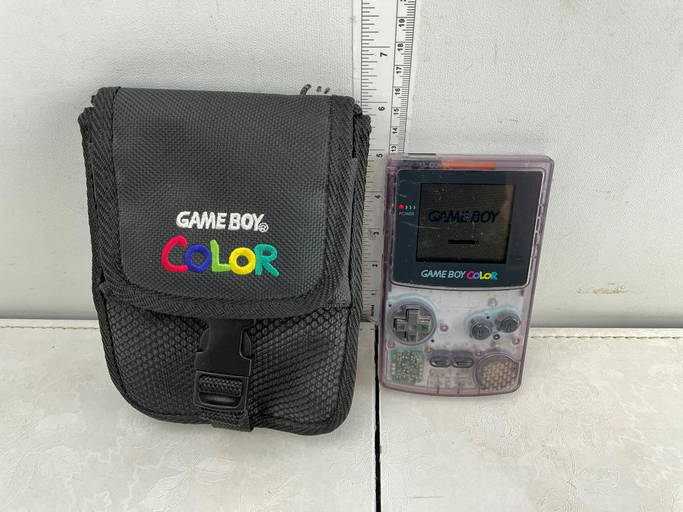 Nintendo Gameboy Color With Case Clear Ice Shell