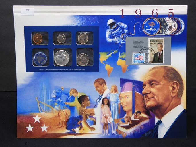 1965 U.s. Special Mint Set W/ History Fact Sheet For