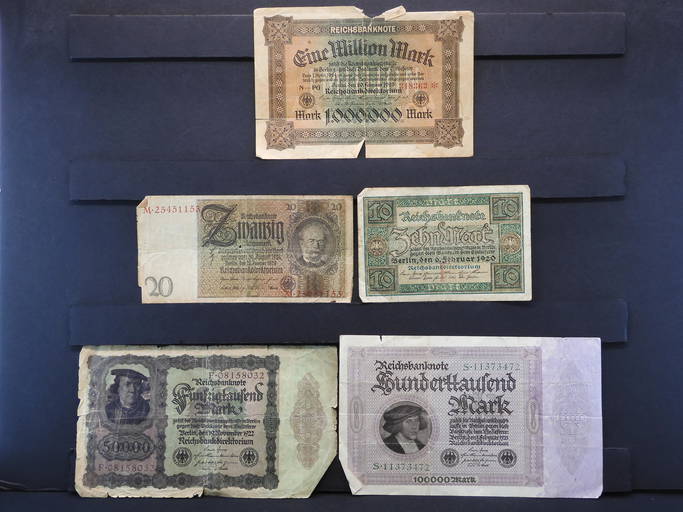 5 Reich Banknote's Circa 1920's