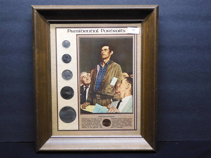 Presidential Portraits Collection Framed 6 Coin Set