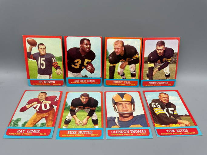 1963 Topps Football Pittsburgh Steelers Partial Team