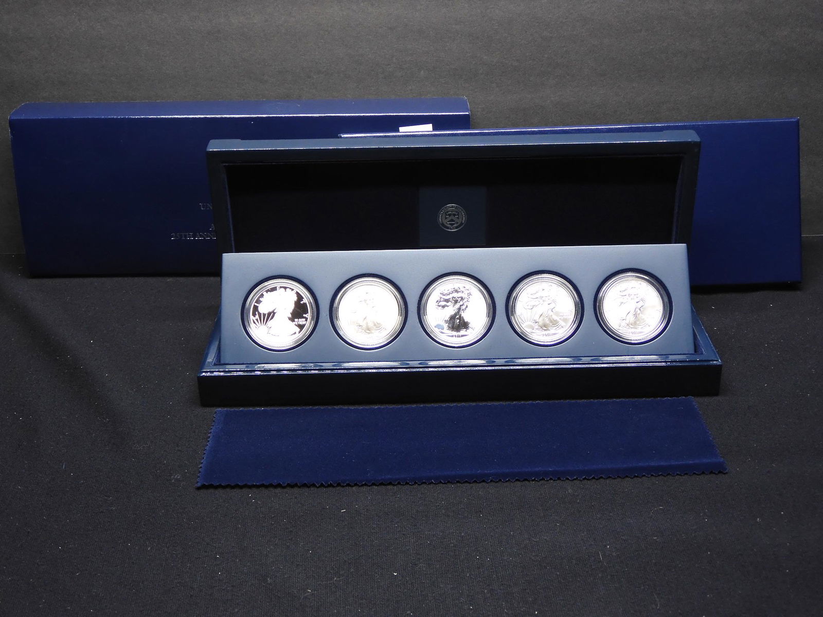 2011 American Silver Eagle 5 Coin Set 25th