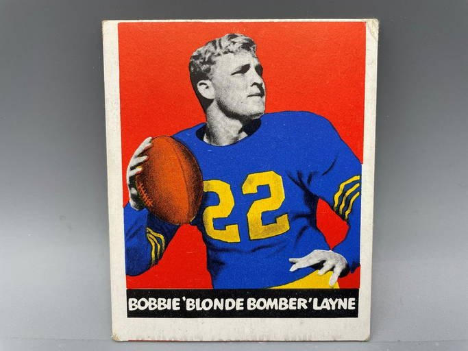 1948 Leaf Football Bobby Layne Rookie #6 Hof