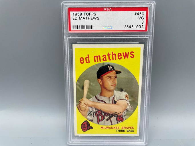 1959 Topps Eddie Mathews #450 Psa 3