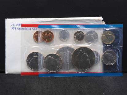 Us Mint 1976 Uncirculated Coin Set. 12 Coin Set