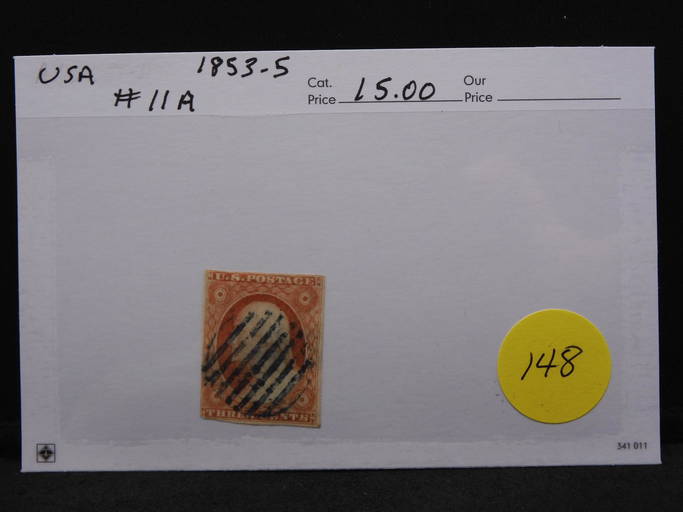 1853 55 U.s. # 11 A Stamp