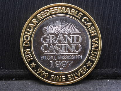 Casino Gaming Token .999 Fine Silver Center Limited