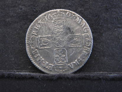 1697 Sixpence British Coin