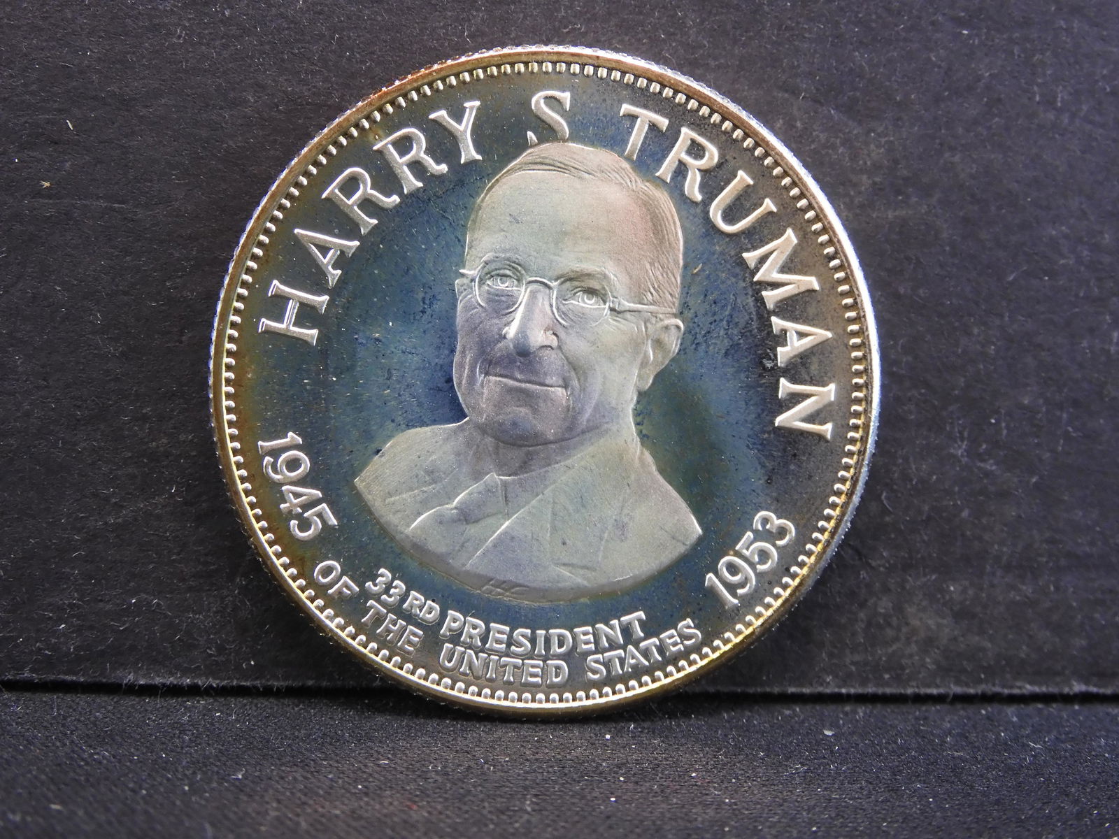 Harry S. Truman Sterling Silver Medallion 500 Grains