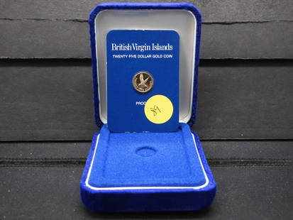 1982 $25 Proof Gold Coin British Virgin Island