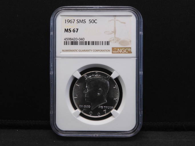 1967 Ngc Ms67 Sms Special Mint Set Kennedy Half Dollar