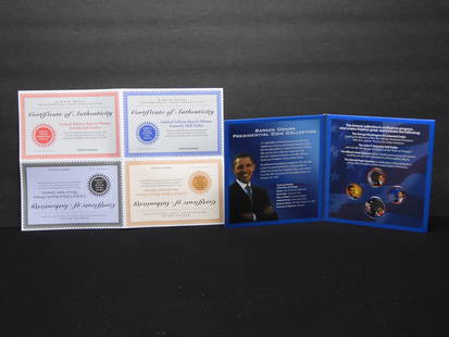 Barack Obama 4 Piece Presidential Coin Collection With