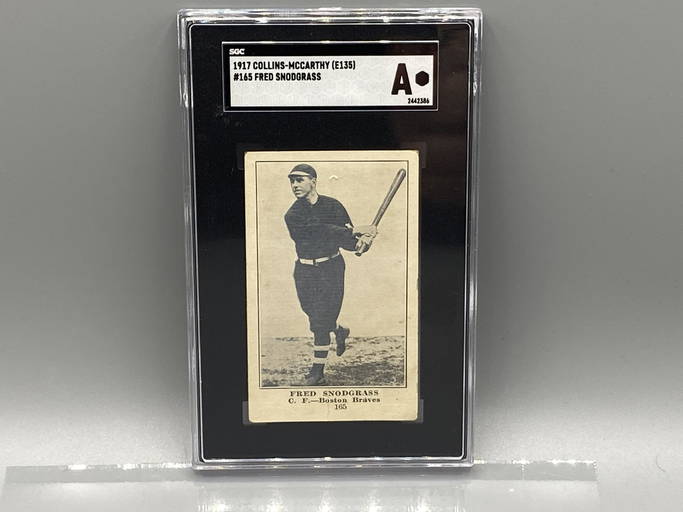 1917 Collins Mccarthy Fred Snodgrass #165 Sgc Authentic