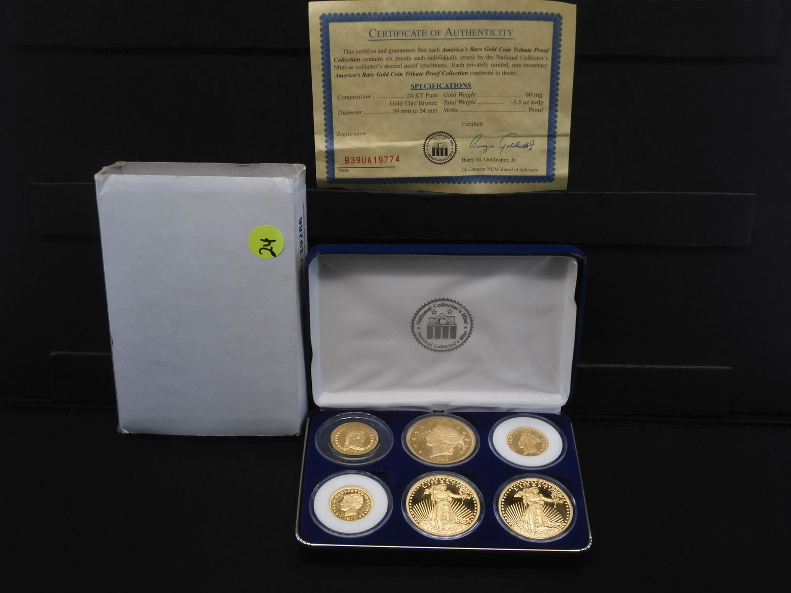 Americas Rare Gold Tribute Coins Proof Collection