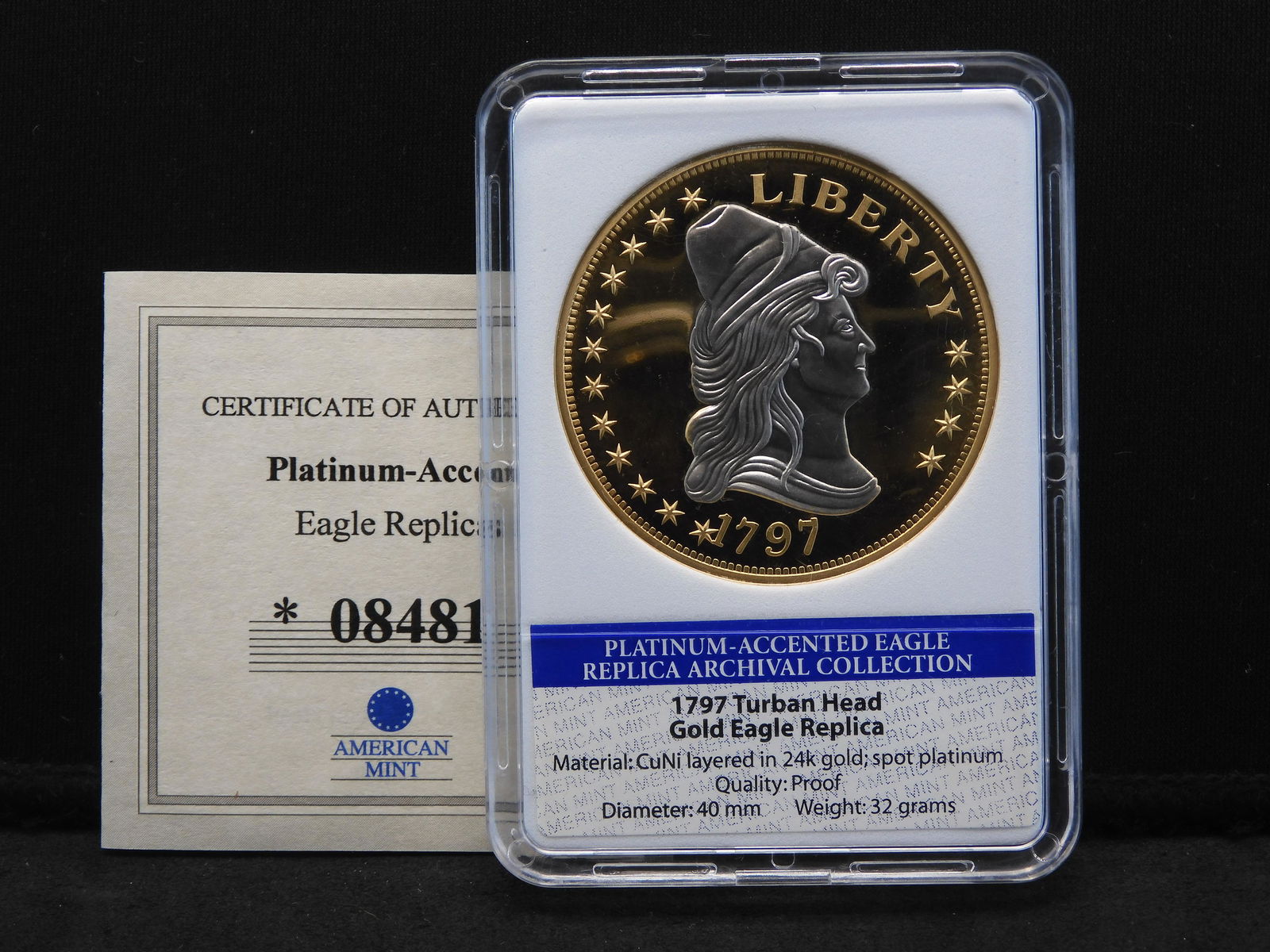 Platinum Accented Eagle Replica Archival Collection