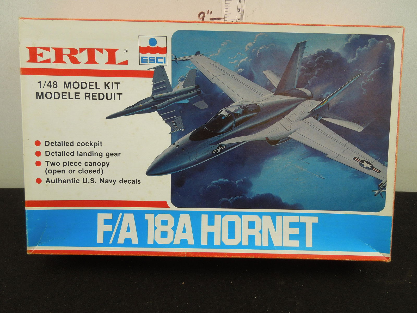 Ertl Esci F/a 18a Hornet Model Airplane Kit, Opened, Unbuilt