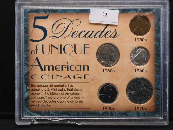 5 Decades Of Unique American Coinage Beginning 1930s To 1970s W ...