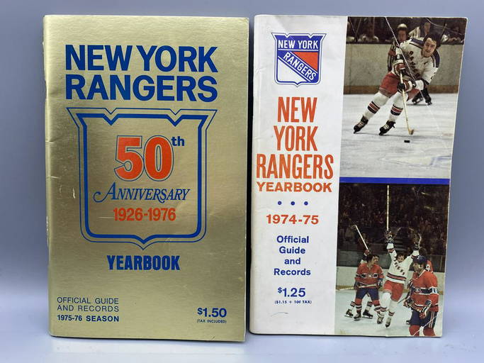 1974 75 & 1975 76 New York Rangers Team Guide/yearbook