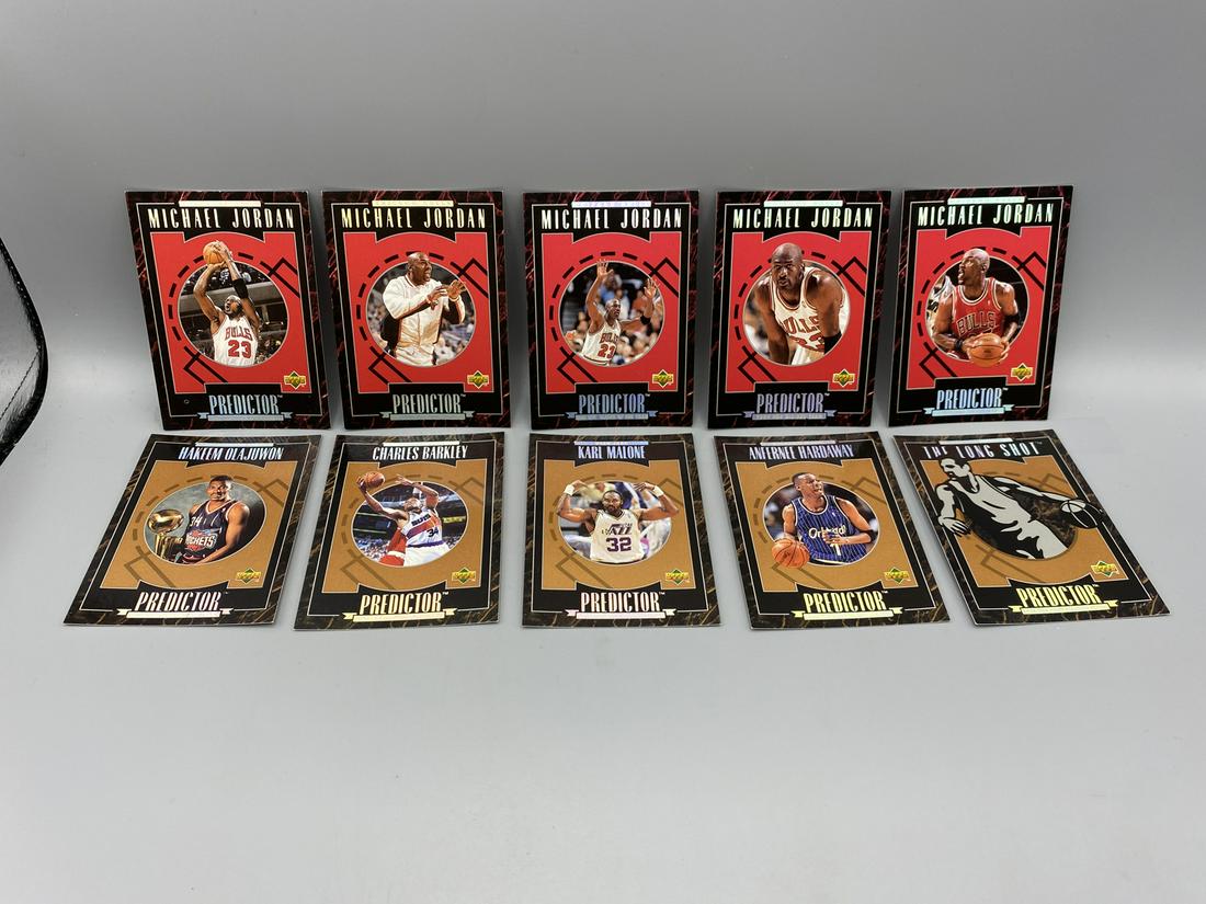 1995 Upper Deck Predictor 10 Card Set - Michael Jordan, Hakeem Olajuwon ...