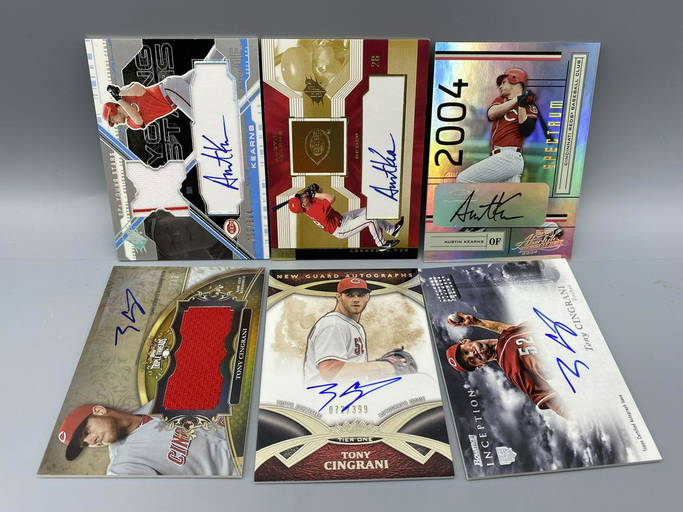 Cincinnati Reds Assorted Auto Cards Austin Kearns & Tony Cingrani