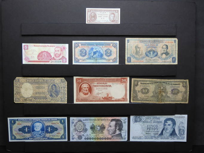 Assortment Of Foreign Bank Notes From 10 Different Countries. (#0007K ...