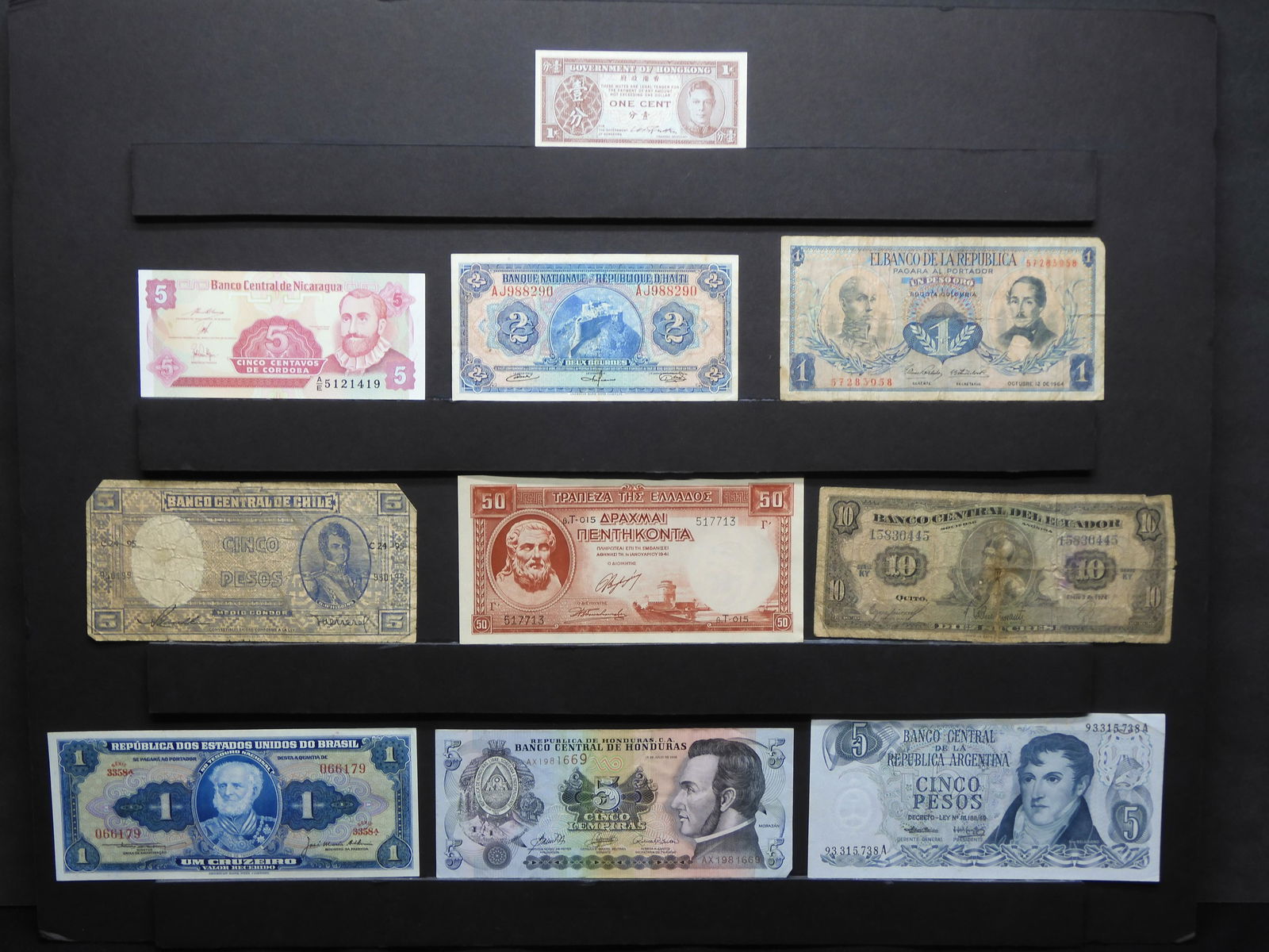 Assortment Of Foreign Bank Notes From 10 Different Countries. (#0007K ...