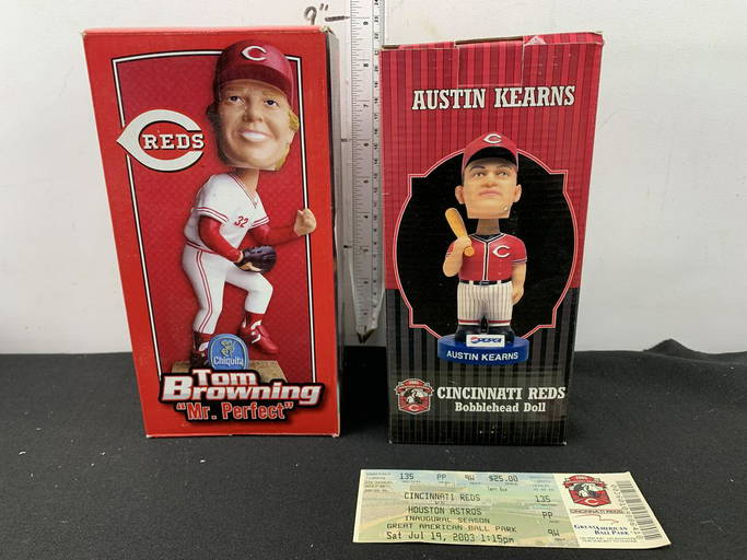Cincinnati Reds Sga 2008 Tom Browning & 2003 Austin Kearns Bobbleheads