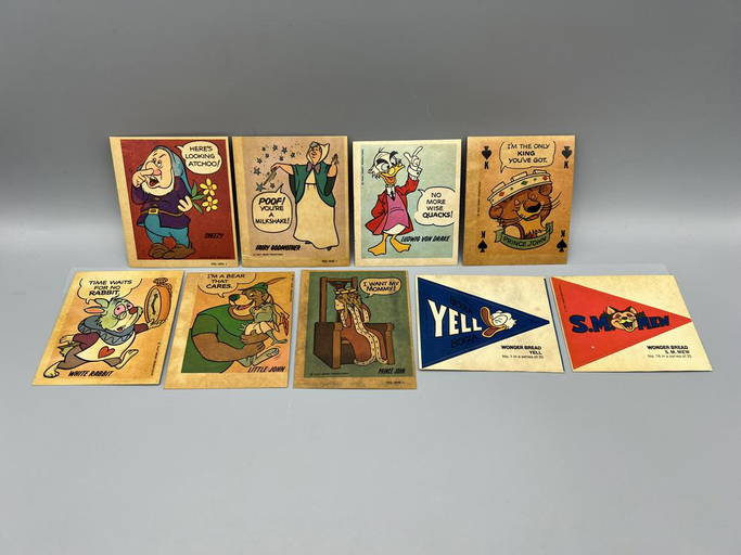 Lot Of (9) 1973 75 Wonder Bread Disney Character Stickers Varying ...