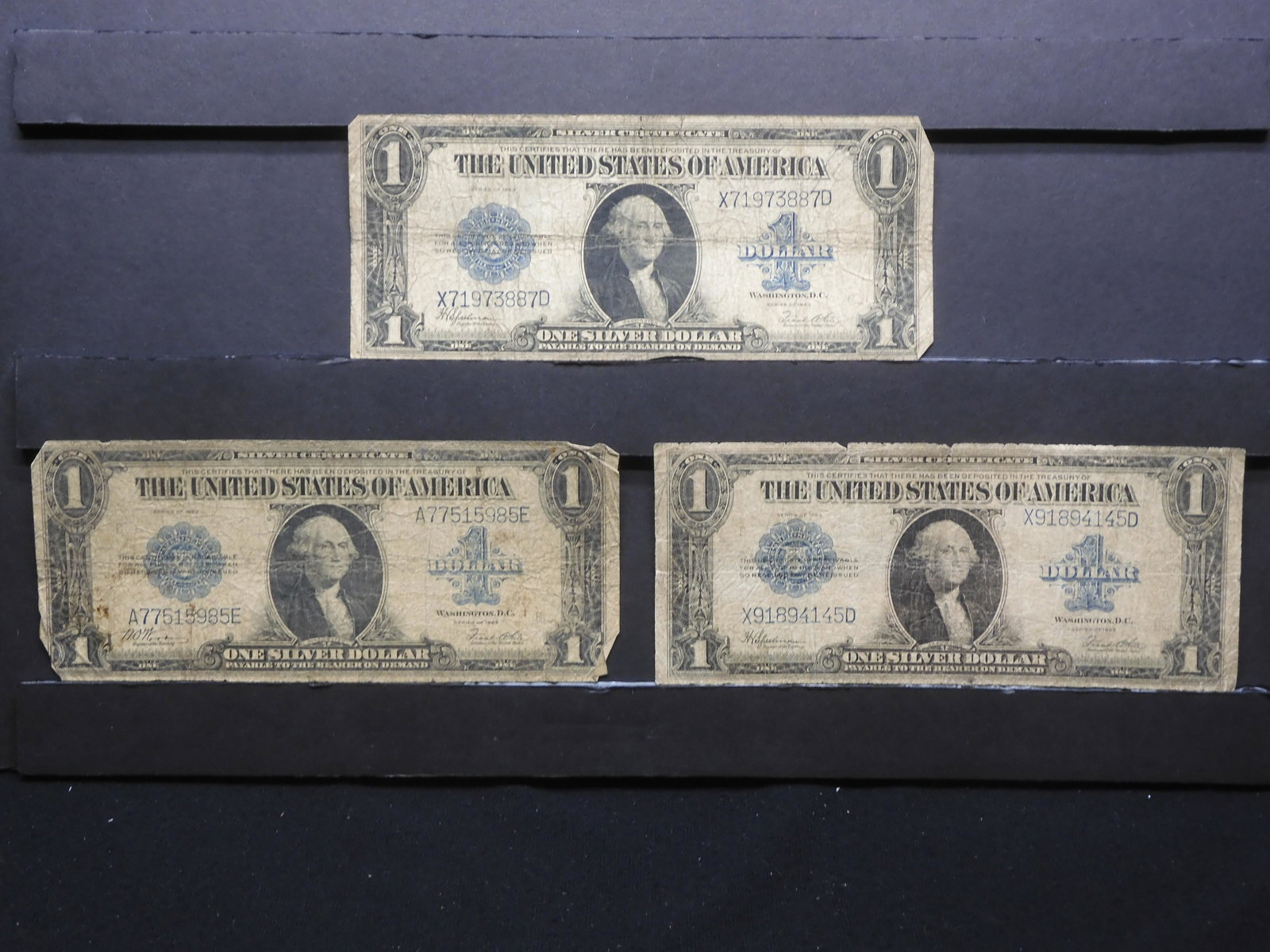1923 $1 silver certificate horse blanket. Last of the large size notes ...
