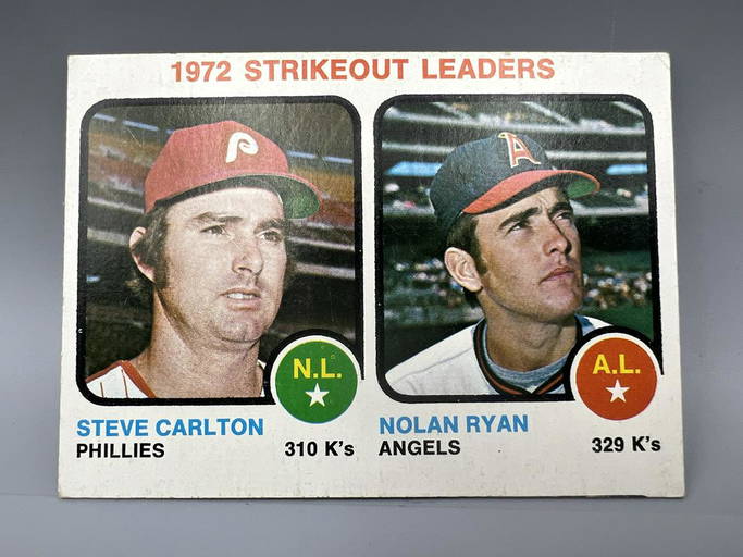 1973 Topps #67 Strikeout Leaders With Nolan Ryan & Steve Carlton