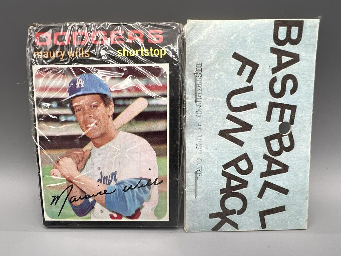 1971 Topps Baseball West Corp. Unopened Cello Fun Pack Maury Wills On ...