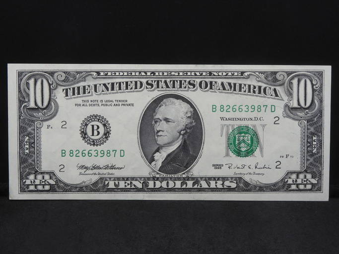 1995 Ten Dollar Frn