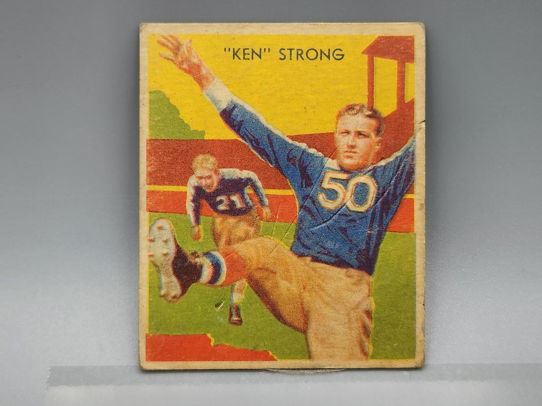 1935 National Chicle Ken Strong #7 Rookie Hof - Super Tough Issue Auction